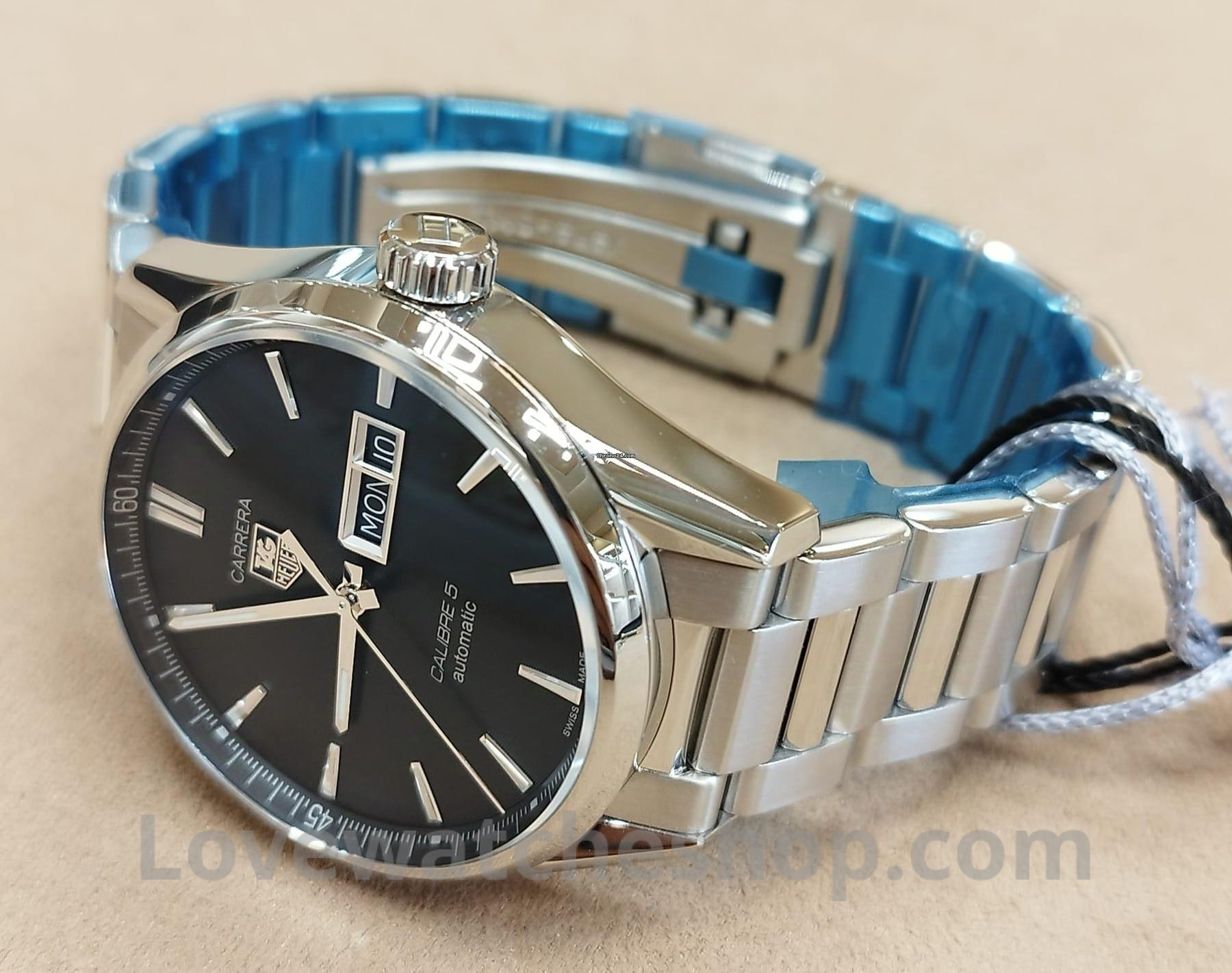 TAG Heuer Carrera Calibre 5 Day Date Calibre 5 Black NEW WAR201A.BA0723